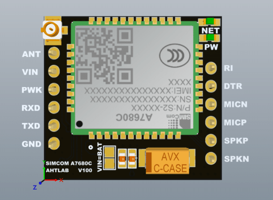 Module SIM 4G A7680C - AHTLAB